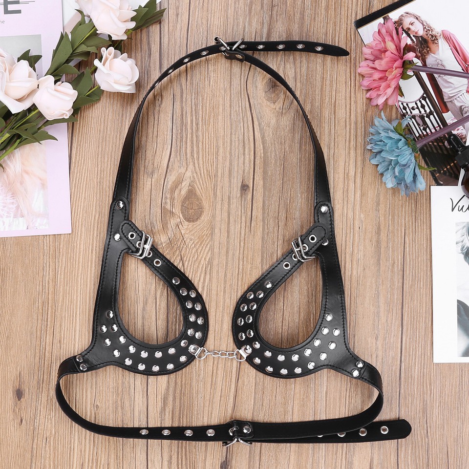 Women Adjustable Leather Harness Bra Body Chest Cage Belt Strap ...