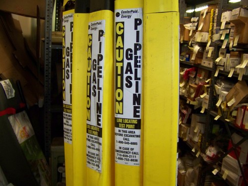 Rhino Triview Markers Caution Gas Pipeline Stickers 15 ea. New | eBay