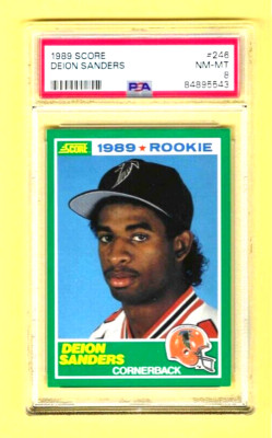 1989 Score PSA 8 NM-MT Newly Graded Deion Sanders ROOKIE Atlanta ...