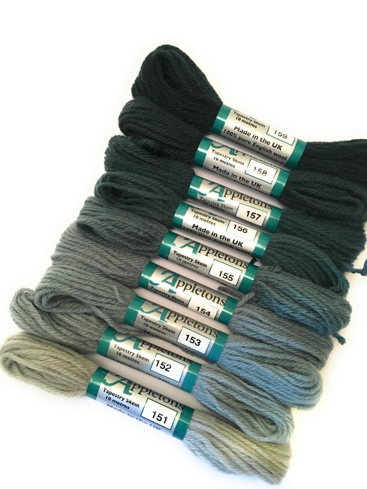 Sets of Appletons Wool Skeins Colour Range - Tapestry 4ply & Crewel ...