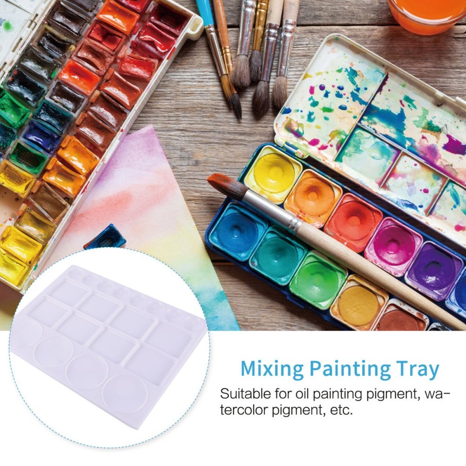 Color Mixing Pigment Plate Watercolor Palette for Travel Paint Tray Art ...