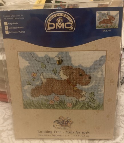 DMC Snatch The Dog Series Counted Cross Stitch Kit #K5364 Running Free ...