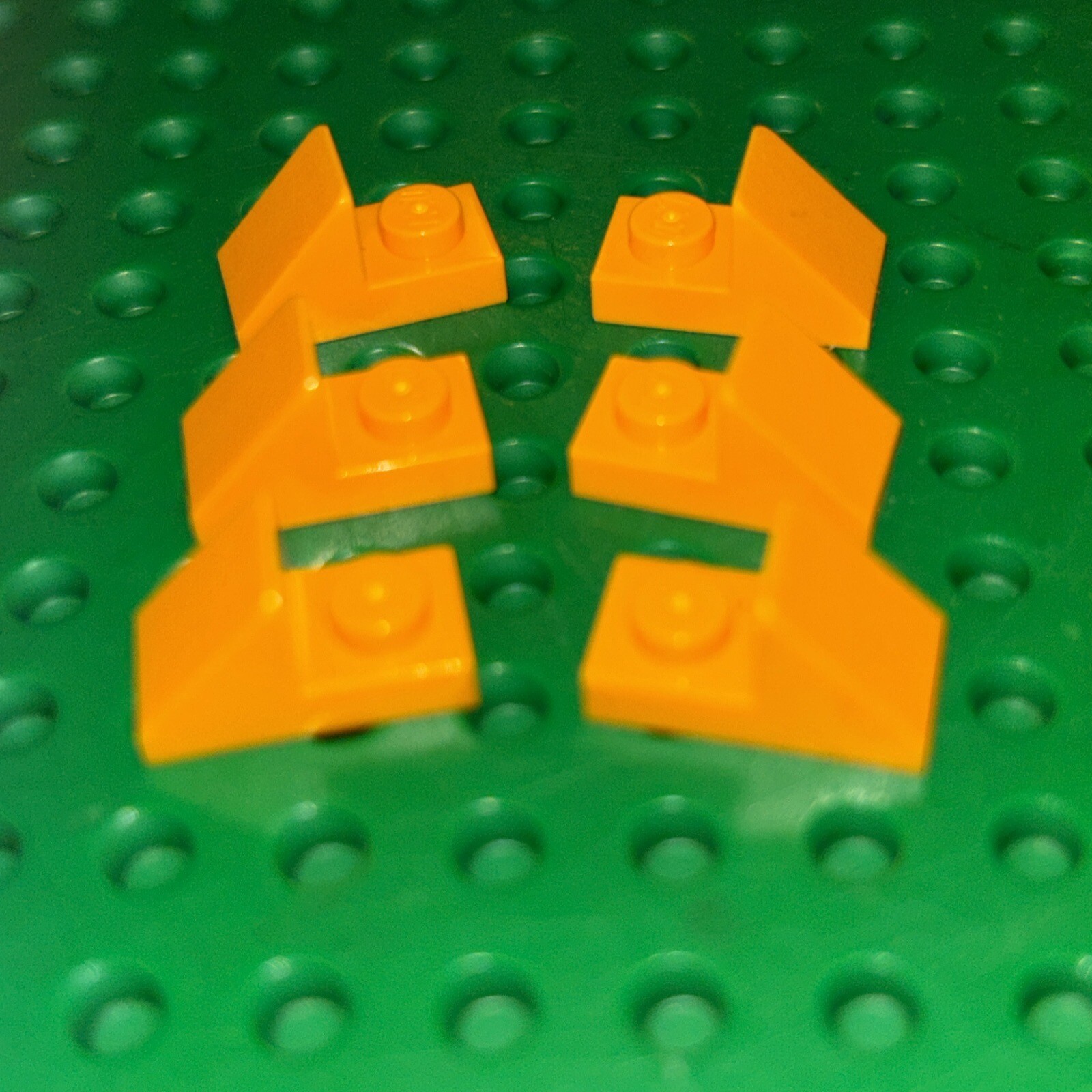 LEGO Plate 1x2 Slope 45° with 2/3 Cutout in Bright Orange Pack of 6 PN ...