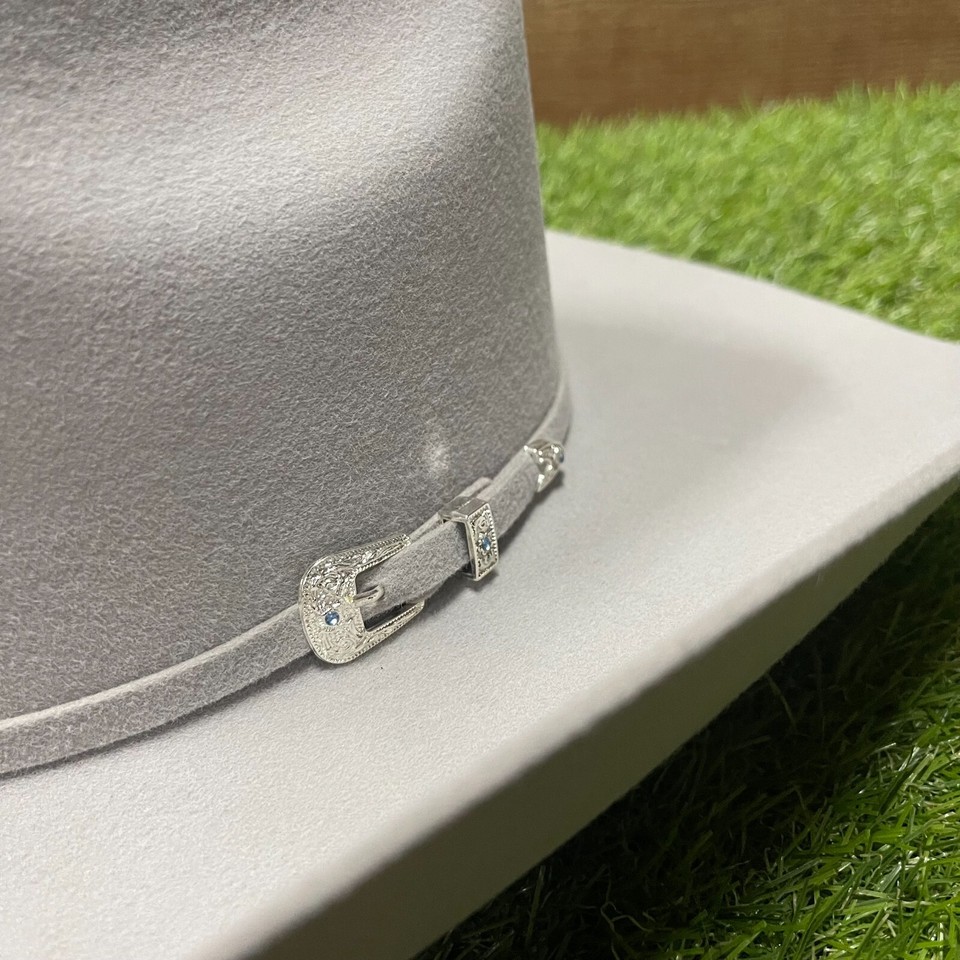 Men's Gray 30X Felt Western Cowboy Hat Wide Brim Tejana Vaquera Gris ...