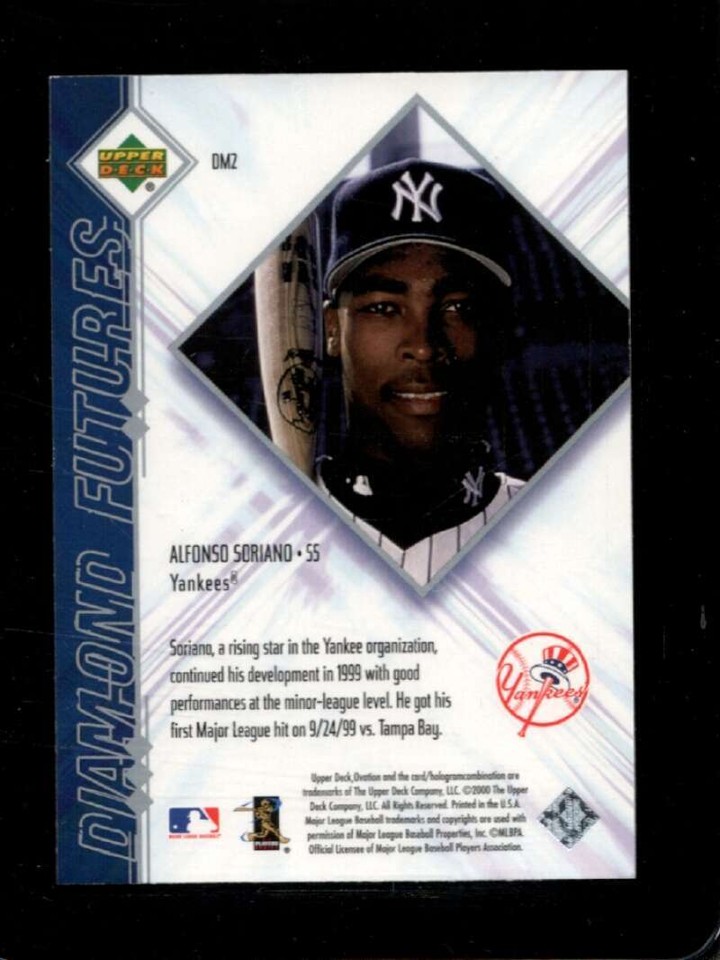 2000 UPPER DECK OVATION DIAMOND FUTURES #DM2 ALFONSO SORIANO NMMT ...