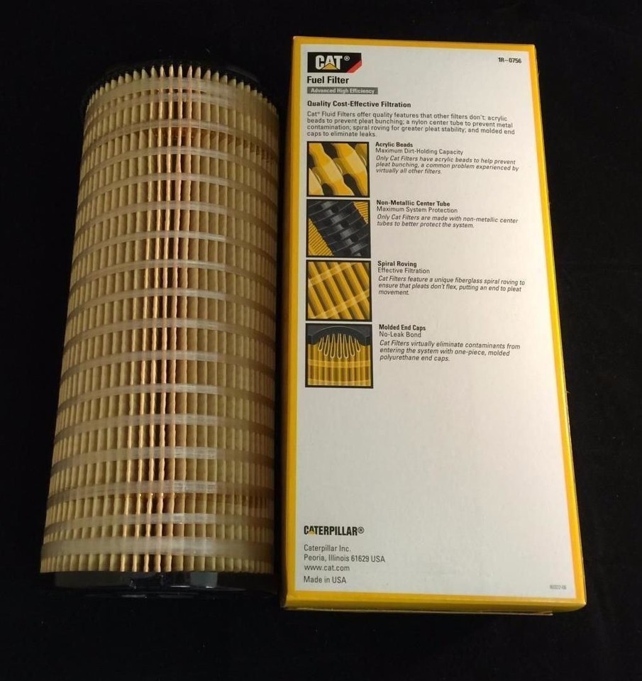 6 NEW CAT 1R-0756 FUEL FILTER / CATERPILLAR 1R0756 OEM 6 PACK! | eBay