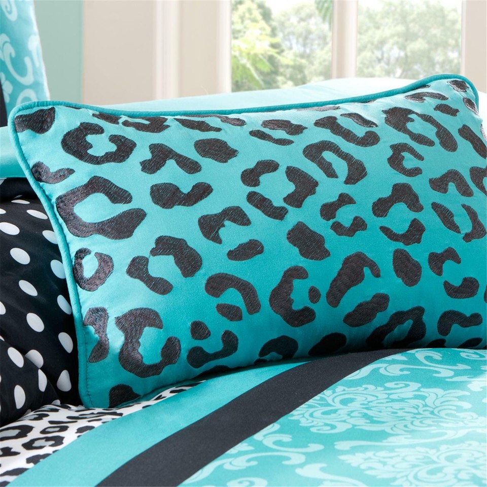 NEW! ~ MODERN BLUE AQUA BLACK TEAL NEON ZEBRA LEOPARD CHEETAH TEEN ...
