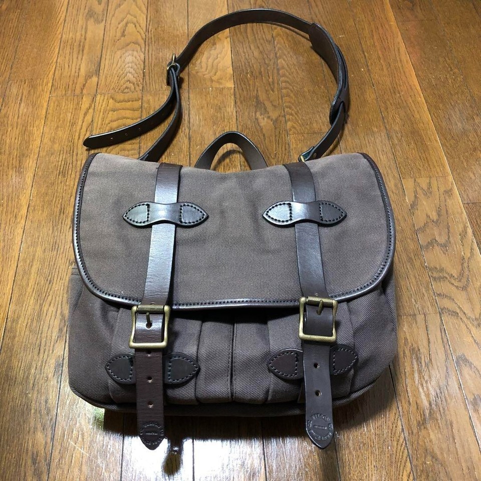 Filson Rugged Twill Medium Field Bag USA 70232 Messenger Shoulder Brown ...