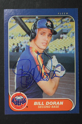 Bill Doran Houston Astros Autographed 1986 Fleer #300 Signed Baseball ...