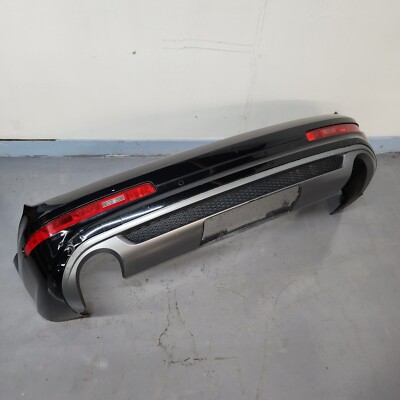 2010-2015 AUDI Q7 4L REAR BUMPER COVER SLINE S-LINE W/ SENSORS BLACK ...