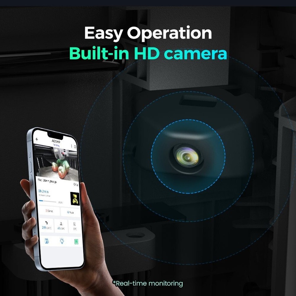 FLASHFORGE 3D Printer Adventurer 5M Pro Fully Enclosed Camera 600mm/s ...