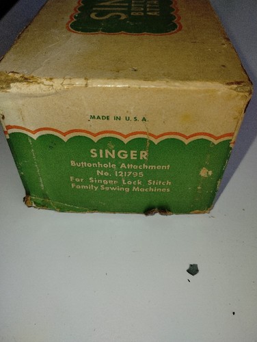 Vintage Singer 121795 Buttonhole Attachment For Singer Lock Stitch ...
