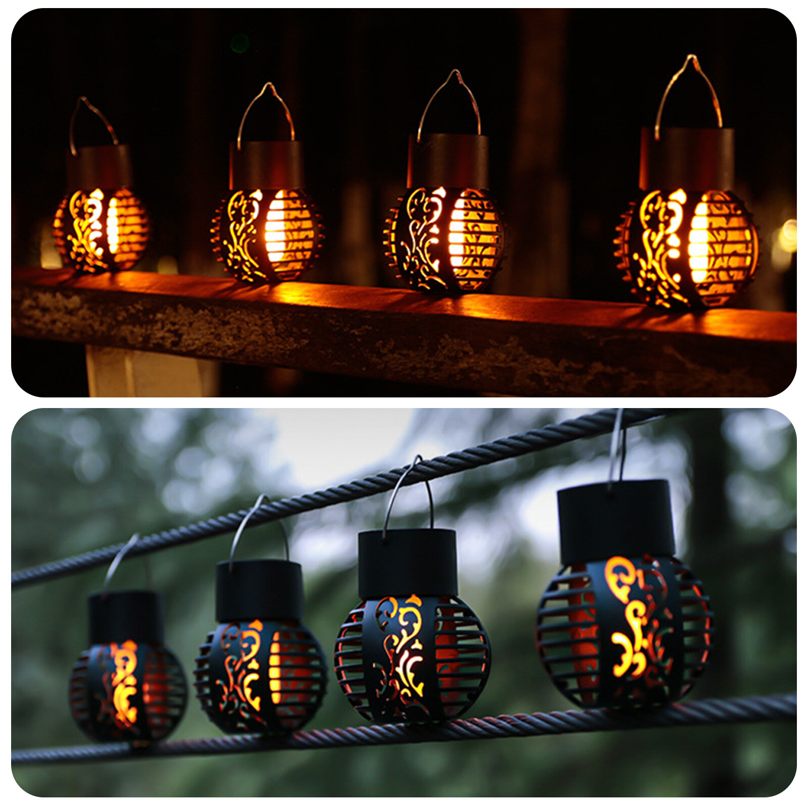 LED Outdoor Light 220MAH Solar Pendant Light for Pathway Balcony (Small ...