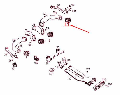 MERCEDES-BENZ VITO W447 FRONT AIR NOZZLE A44783000549051 | eBay