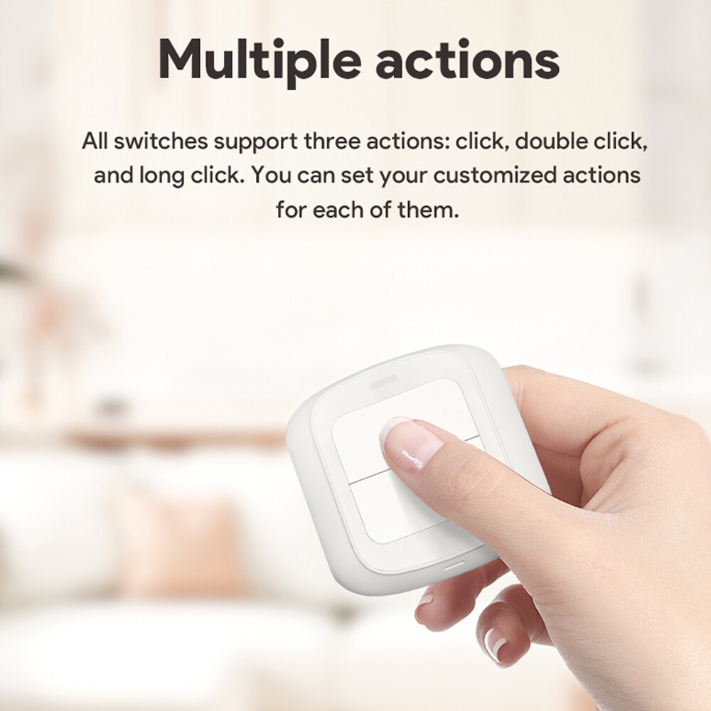 Portable Double Button Remotes Control Switch Cable-free Intelligent ...