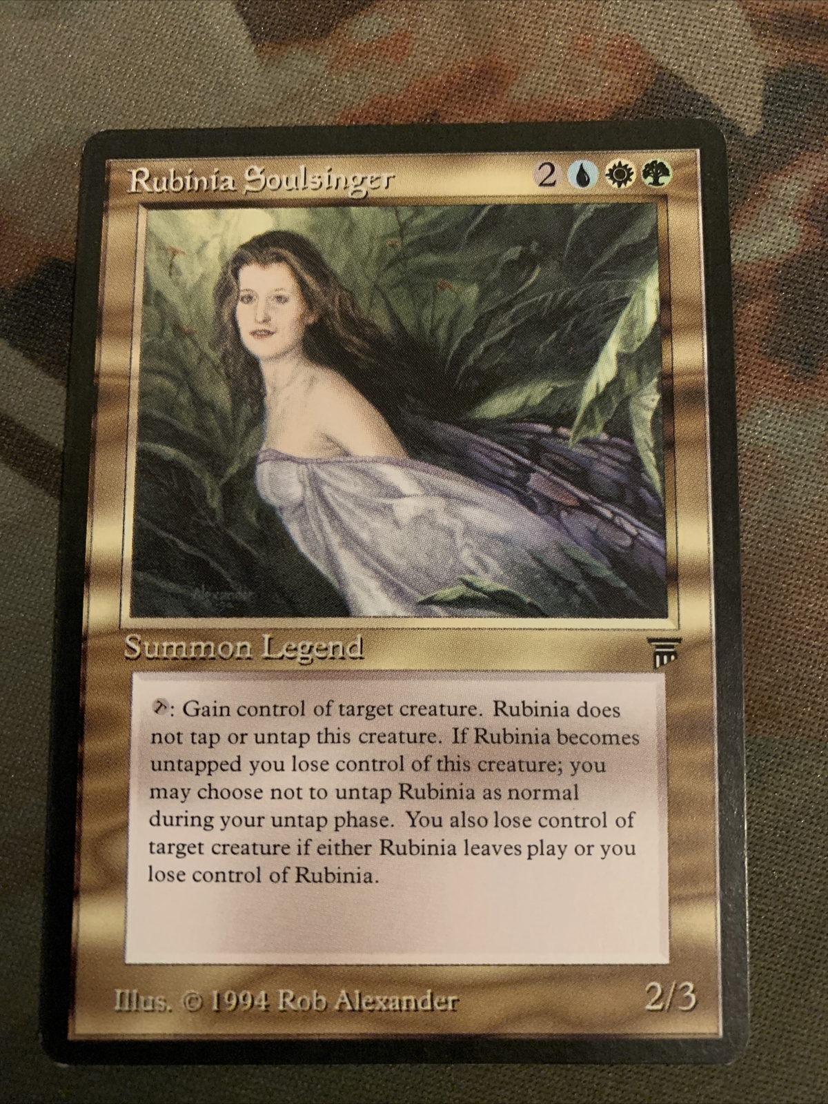 Rubinia Soulsinger Legends NM White Blue Green Rare CARD | eBay