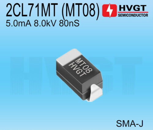 100pcs HVGT Patch High Voltage Rectifier Diode 2CL71MT MT08 SMD 5mA 8kV ...