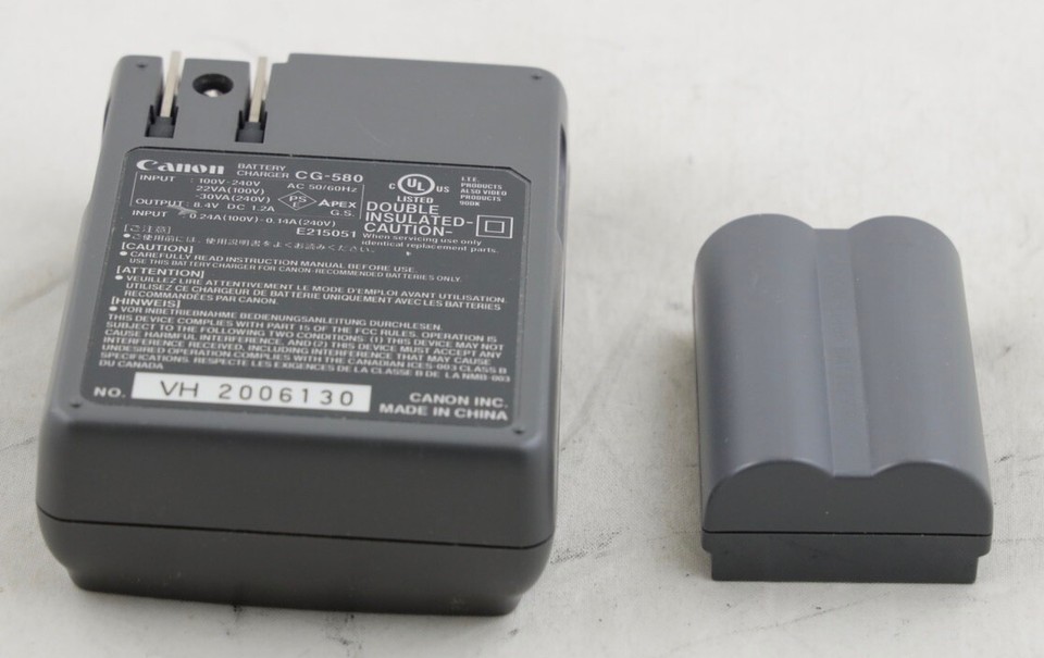 Genuine Canon Charger CG-580 + OEM BP-511A Battery for 5D 50D 40D 30D ...
