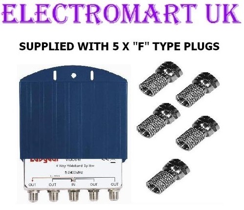 LABGEAR 4 WAY INDOOR OUTDOOR DIGITAL TV AERIAL SATELLITE SKY VIRGIN ...