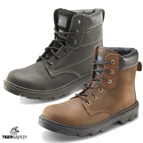 Secor Sherpa Virdus S3 6" Waxy Leather Steel Toe Cap Wide Fit Safety ...