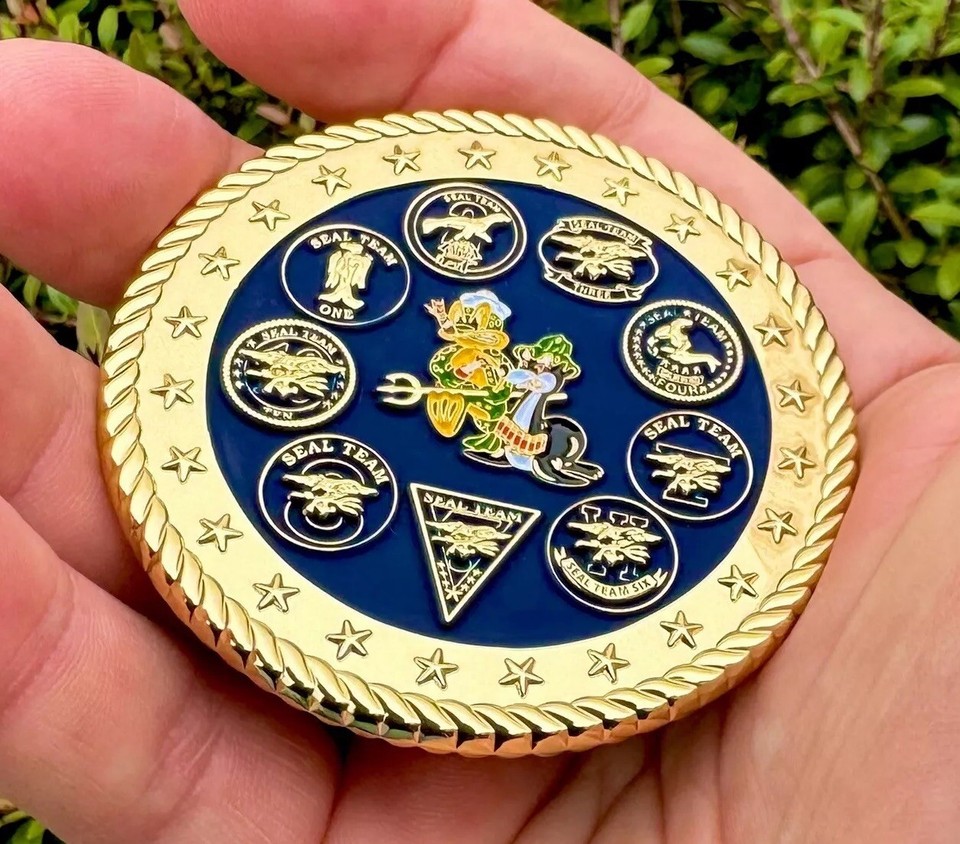 USN Navy Seal Team Trident Frog Seals Challenge Coin Special DEVGRU NSW ...