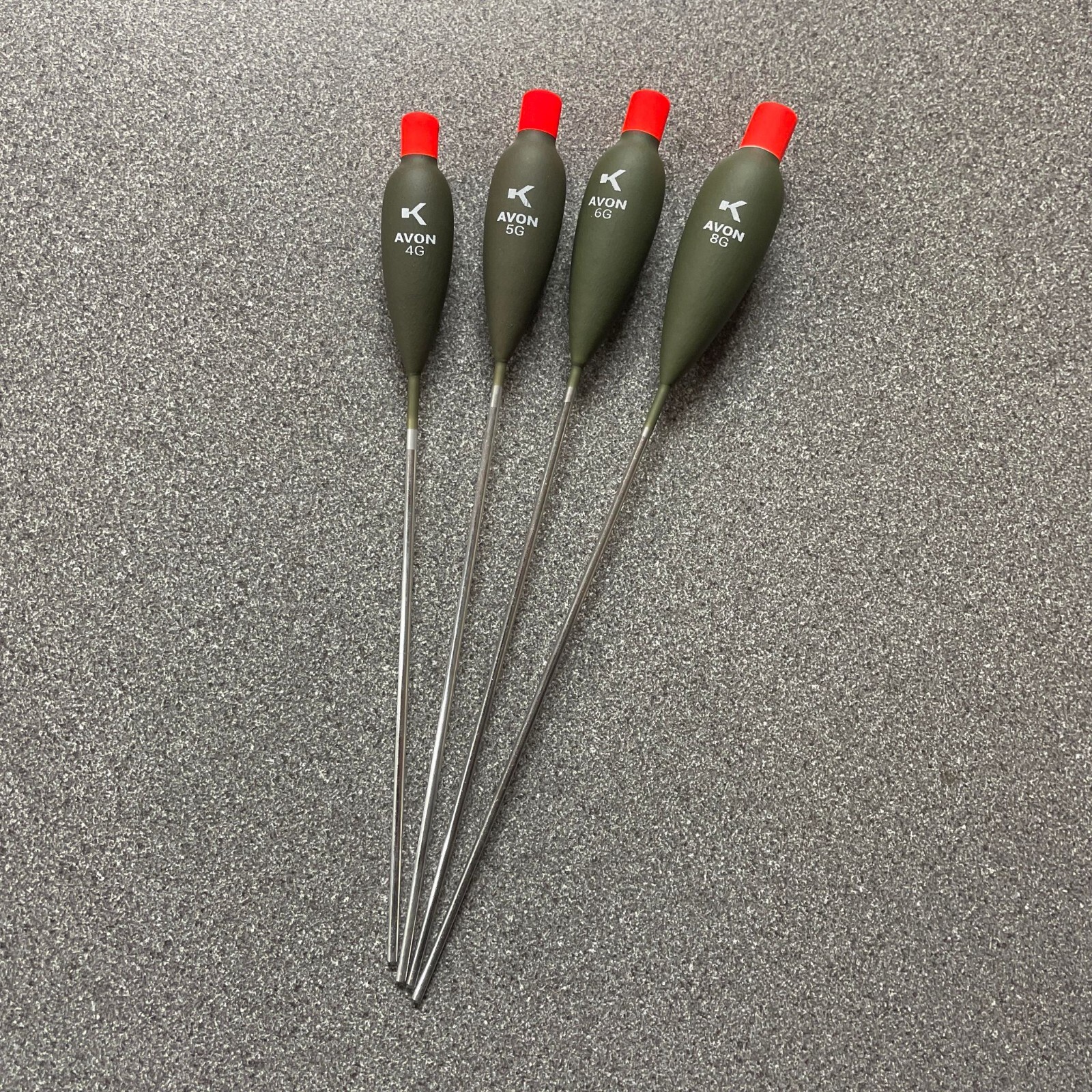 KORUM GLIDE AVON ULTIMATE BIG FISH FLOATS COMPLETE SET SIZES 4g, 5g, 6g ...