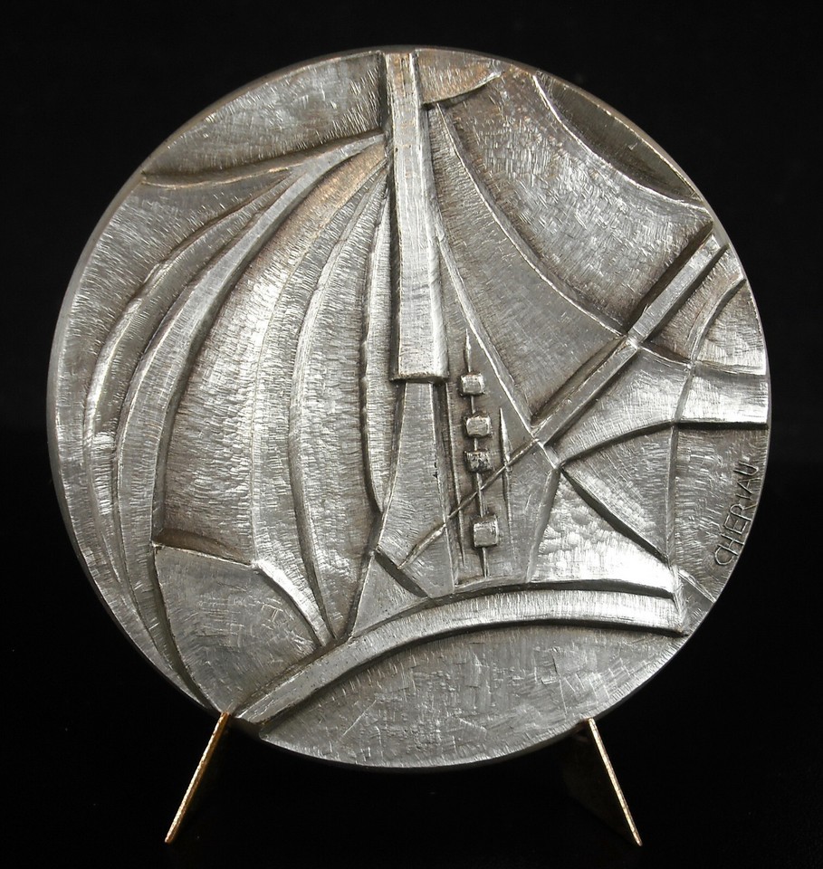 Abstract Composition Medal on the Sea, Paul Cheriau 1974 Abstract Art ...