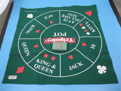 Tripoley Michigan rummy royal game mat sheet board vintage felt Cadaco ...