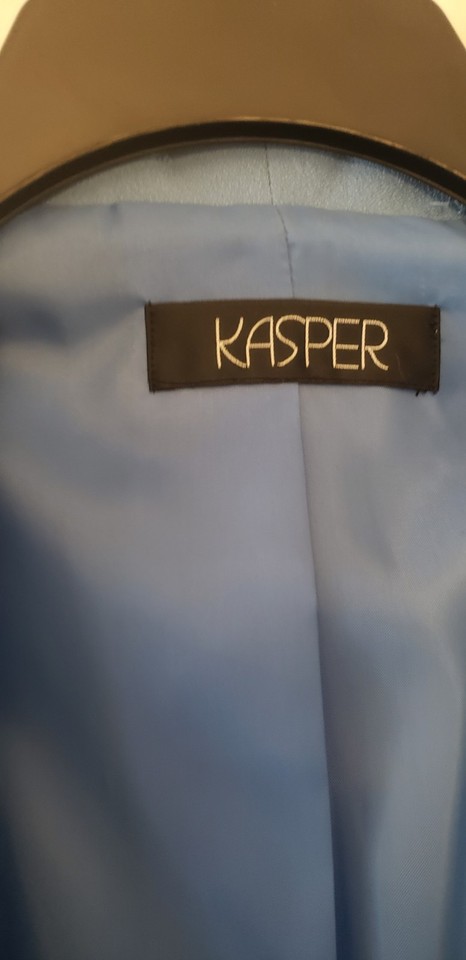 Flawless Kasper beautiful blue open blazer jacket 16 love this | eBay