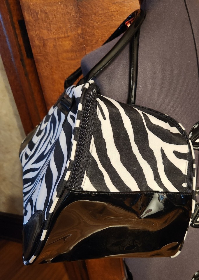 Zebra Print 20" Duffel Travel Athletic Gym Dance Cheer Bag with Pockets ...