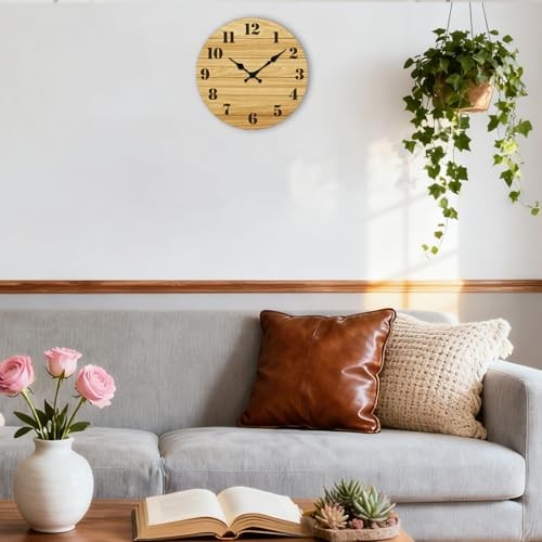 Wall Clock Modern Wall Clocks Battery Operated, Silent Non 10inch ...