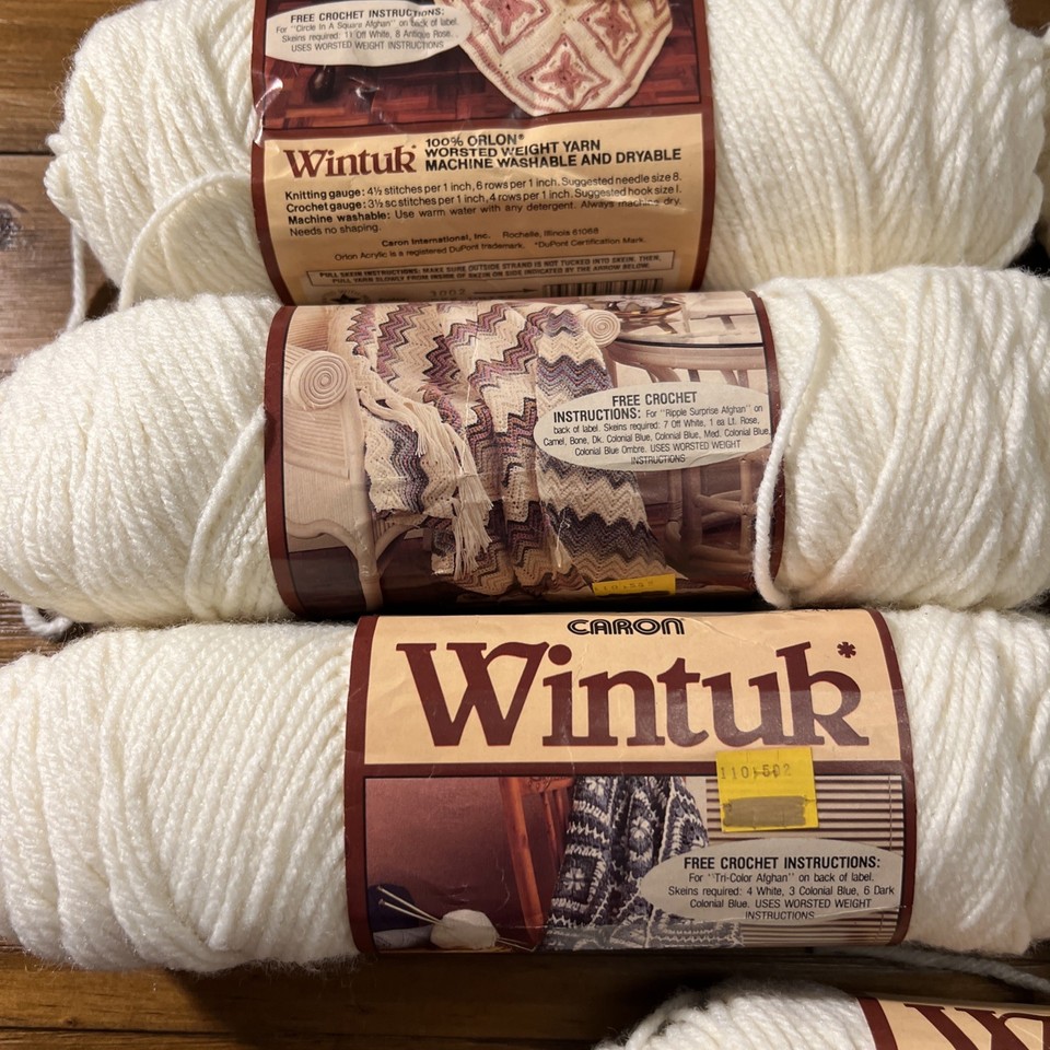 Vintage Caron Wintuk Yarn~ Lot Of 7 #3002 OFF-WHITE~ Acrylic 3.5oz | eBay