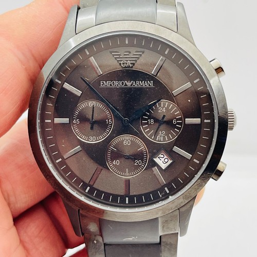 Emporio Armani AR2454, AR-2454 Chronograph Men's Wrist Watch New ...