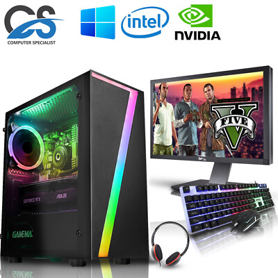 Fast Gaming PC Bundle Intel Core i5 / 16GB RAM / 1TB+SSD / NVIDIA GT ...