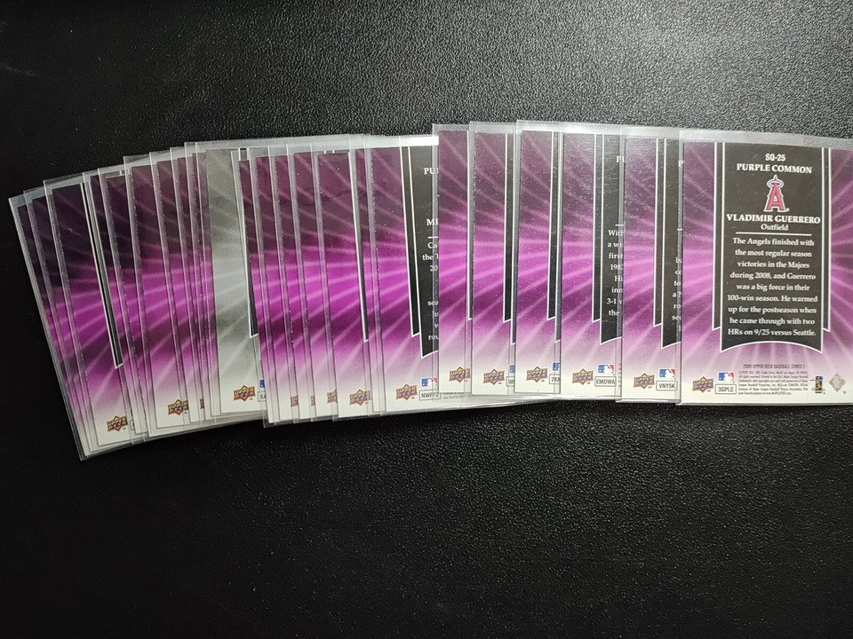 2009 Upper Deck StarQuest Common Complete Set 1-25 Purple 24 + Silver 1 ...