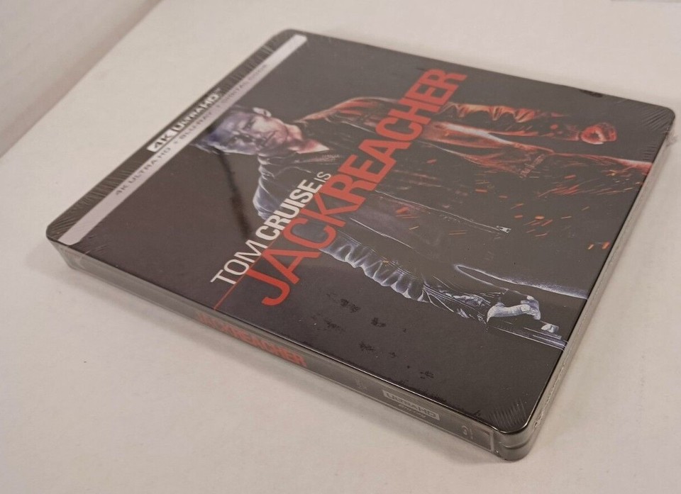Jack Reacher Steelbook (4K+Blu-ray+Digital) NEW(Sealed)-Box Shipping w ...