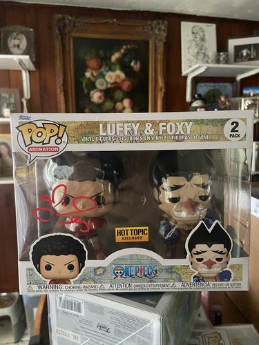 Funko Pop! One Piece Luffy & Foxy 2-Pack HT(Exclusive) Signed By ...