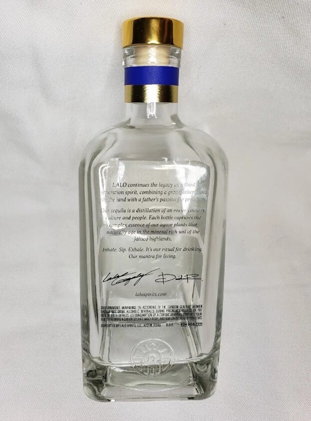 LALO Blanco Tequila Bottle Empty 750ml Clear Glass W Rubber Cork Clean ...