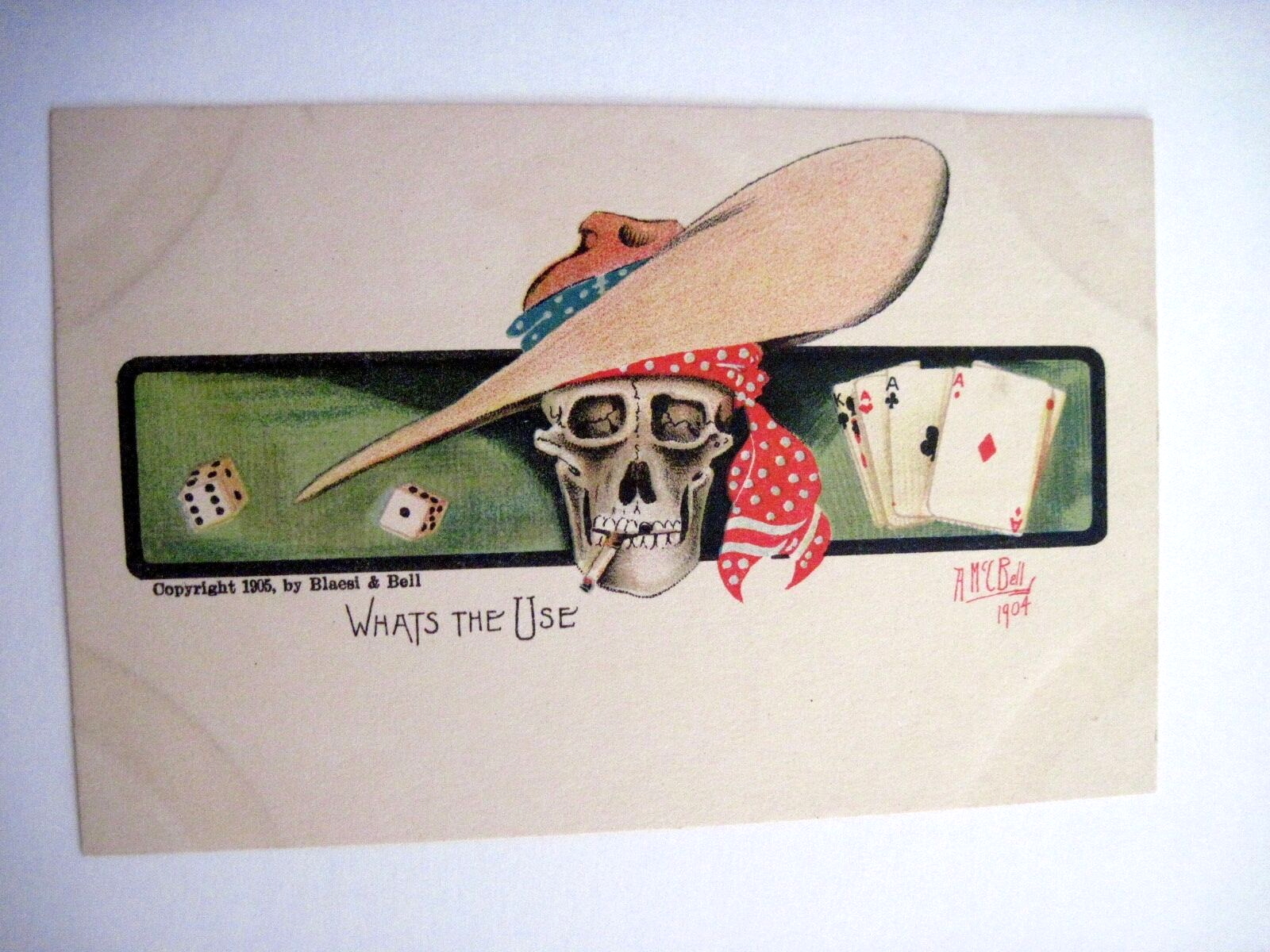 1906 Set of (5) Macabre Postcards by Blaesi & Bell - A.McC Bell w ...
