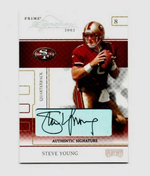 2002 Playoff Prime Signatures - #58 Steve Young for sale online | eBay