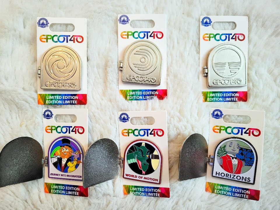 Disney Parks EPCOT 40th Pins Horizons, Motion, Imagination, Figment ...