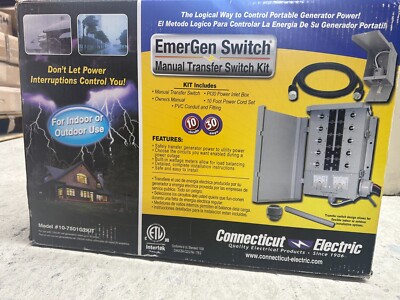 Connecticut Electric 10-7501G2KIT EmerGen Manual Transfer Switch Kit ...
