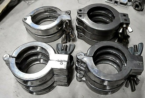 (QTY 11) LEYBOLD & SWAGELOK NW40/KF40/KQ-40 VACUUM FLANGE CLAMPS *FREE ...