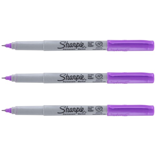 Sharpie Permanent Marker, Ultra Fine Point, Ultra Violet, 3-Count | eBay
