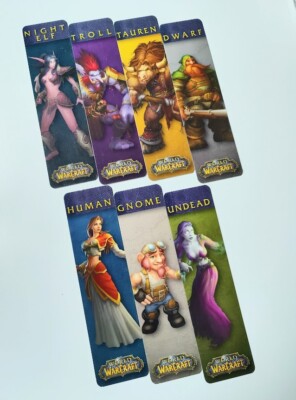 World Of Warcraft Bookmarks Lot of 7 - Rare - Wow Loot - Blizzard ...