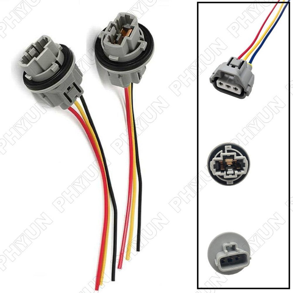 2x Front Turn Signal Light Connector Pigtail + Bulb Socket For Toyota ...
