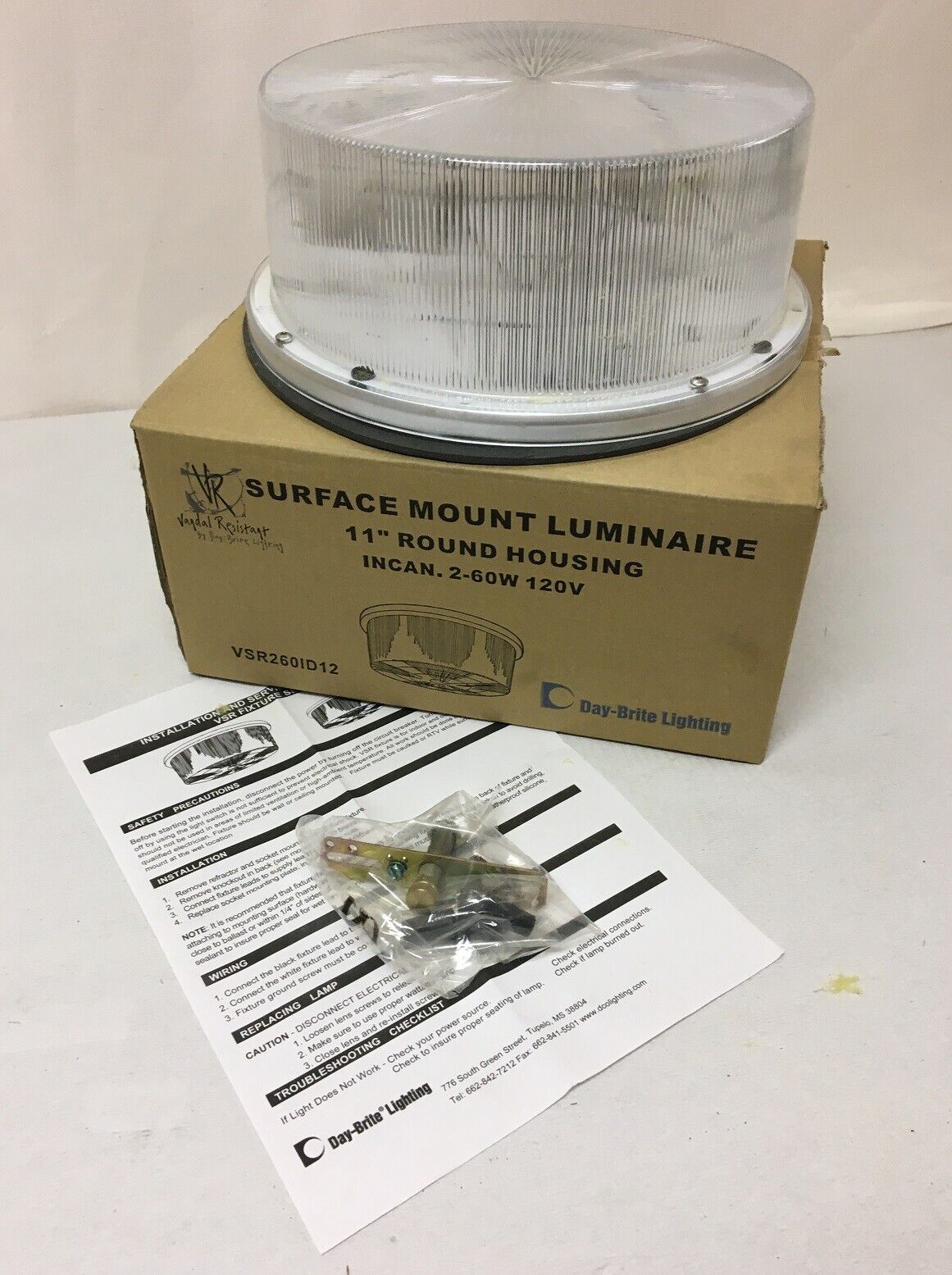 Day-Brite Lighting 2 Lamp 60w Vandal Proof Fixture | eBay