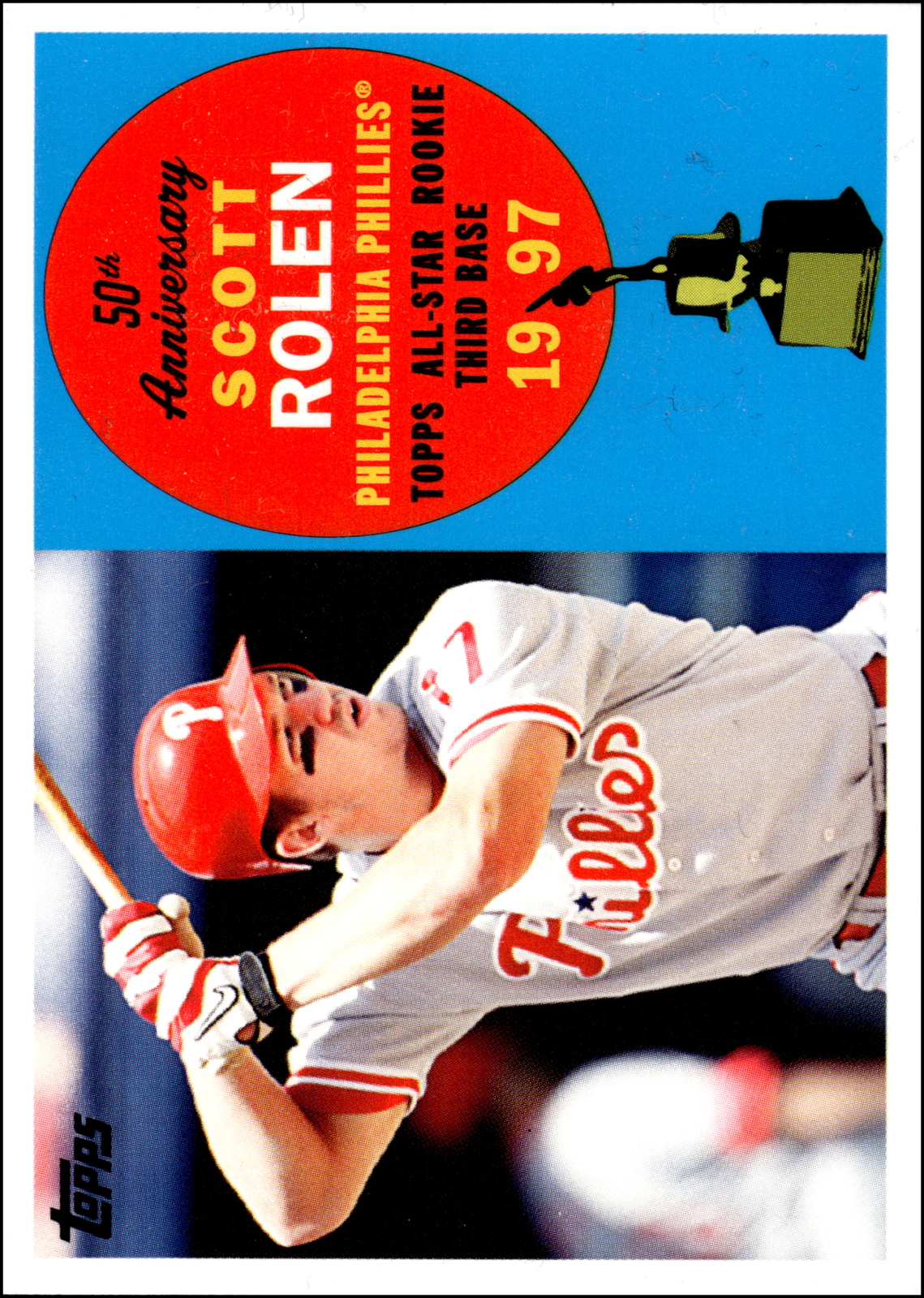 2008 Topps #AR45 Scott Rolen All-Rookie Team 50th Anniversary Phillies ...