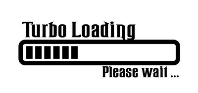 Turbo loading please wait funny humor sticker vinyl decal, car bumpers ...