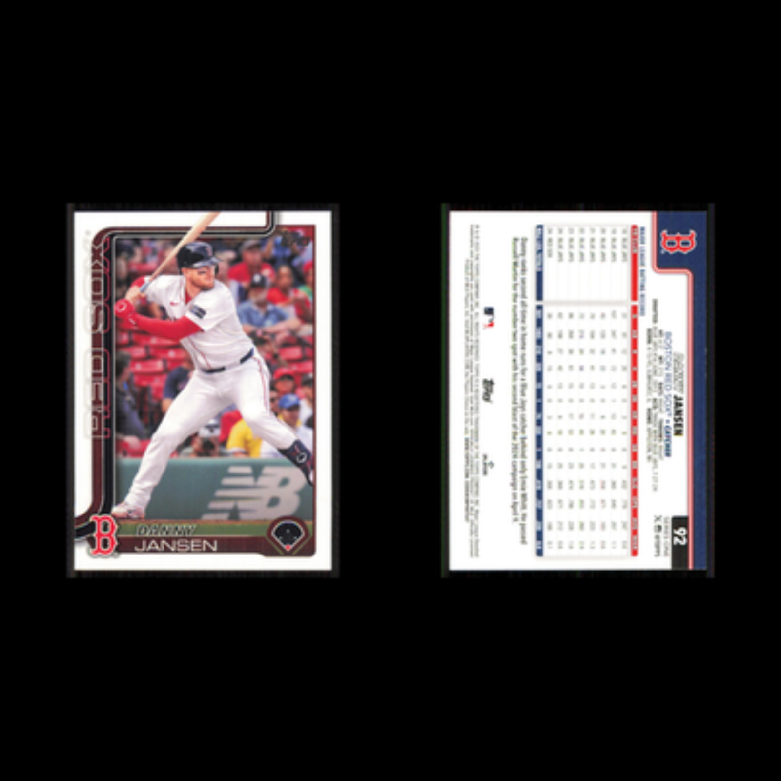 Danny Jansen #92 2025 Topps Boston Red Sox Baseball Card MLB NM | eBay UK